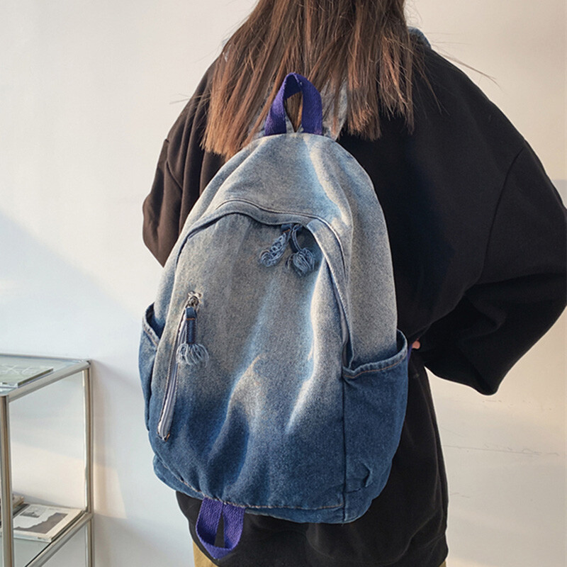 New Casual Womens Girls Denim Backpacks Satchels Bookbags Japanese ...