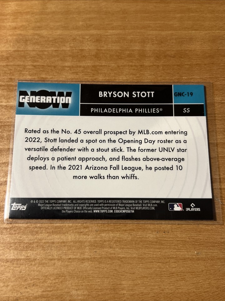 Bryson Scott 2022 Topps Chrome Update Generation Now RC # GNC-19 | eBay