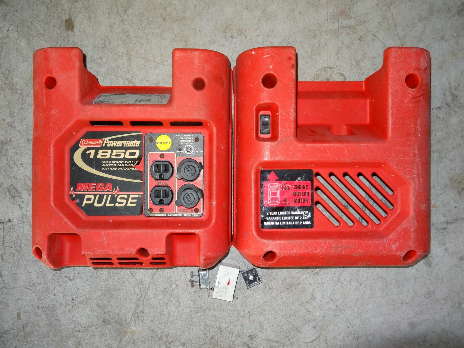 Coleman Powermate 1850 Generator End Bell & Control Panel assembly ...