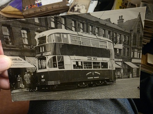 LIVERPOOL CORPORATION TRAMS. COPYRIGHT PHOTO. TRAM AT DERBY ROAD 1938 ...