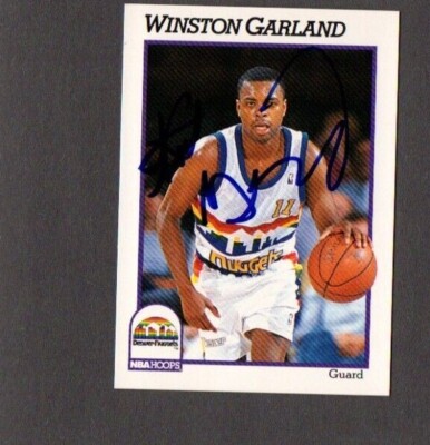 Winston Garland 1991-92 NBA Hoops authentic autographed card Nuggets | eBay