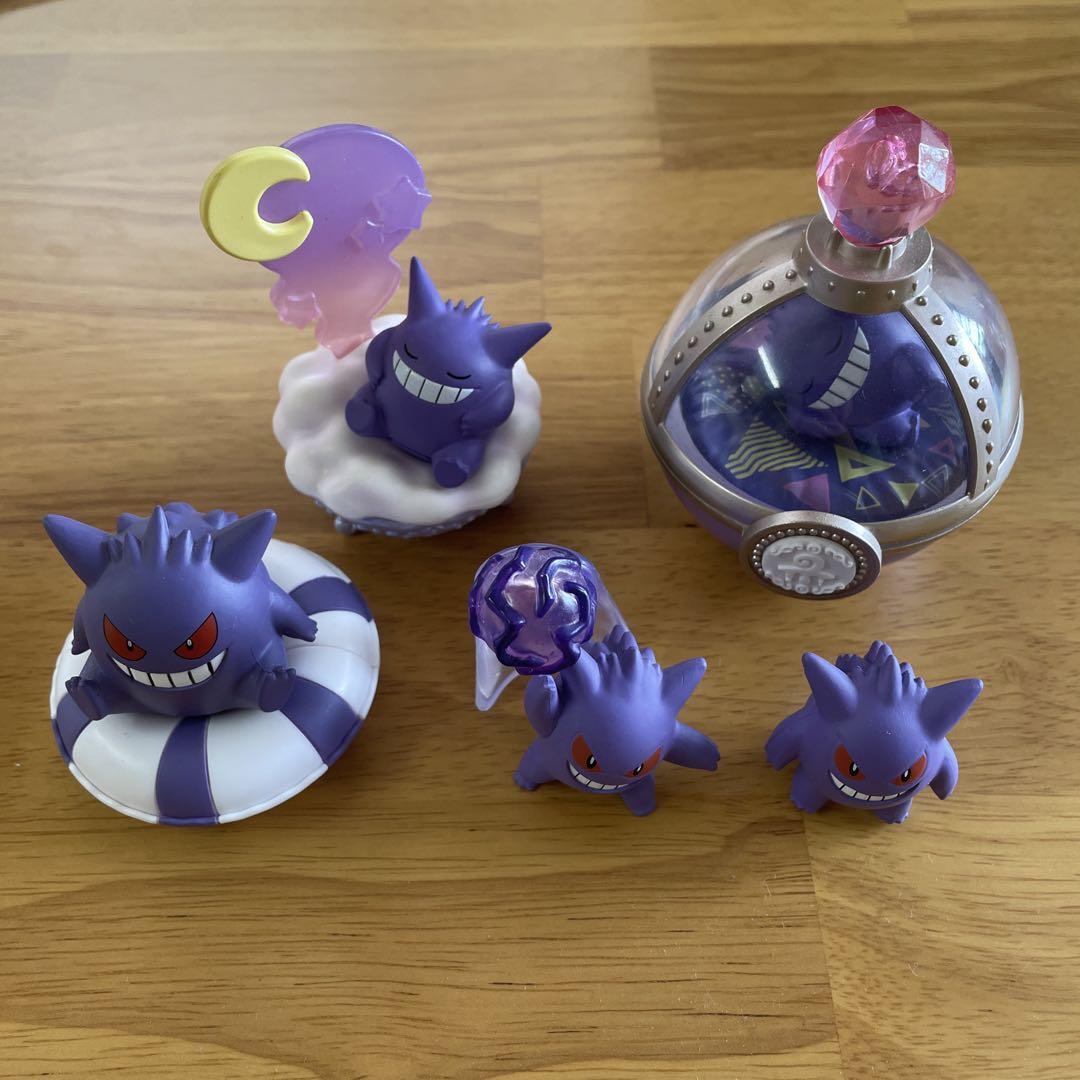 Lot of 5 Bundle Sale - Pokemon Gengar Mini Figure Capsule toy Re-ment ...