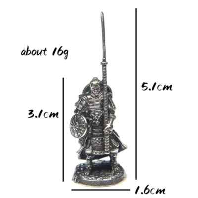 Japanese Samurai Miniature Figure Copper Warrior Metal | eBay
