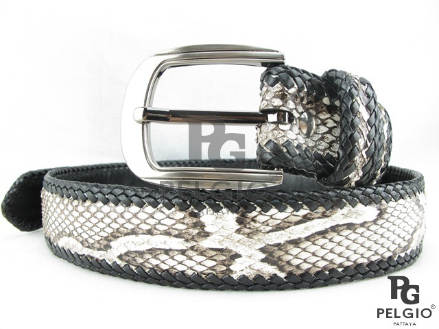 Pelgio Real Genuine Python Snake Skin Leather Handmade Belt 46" Long ...