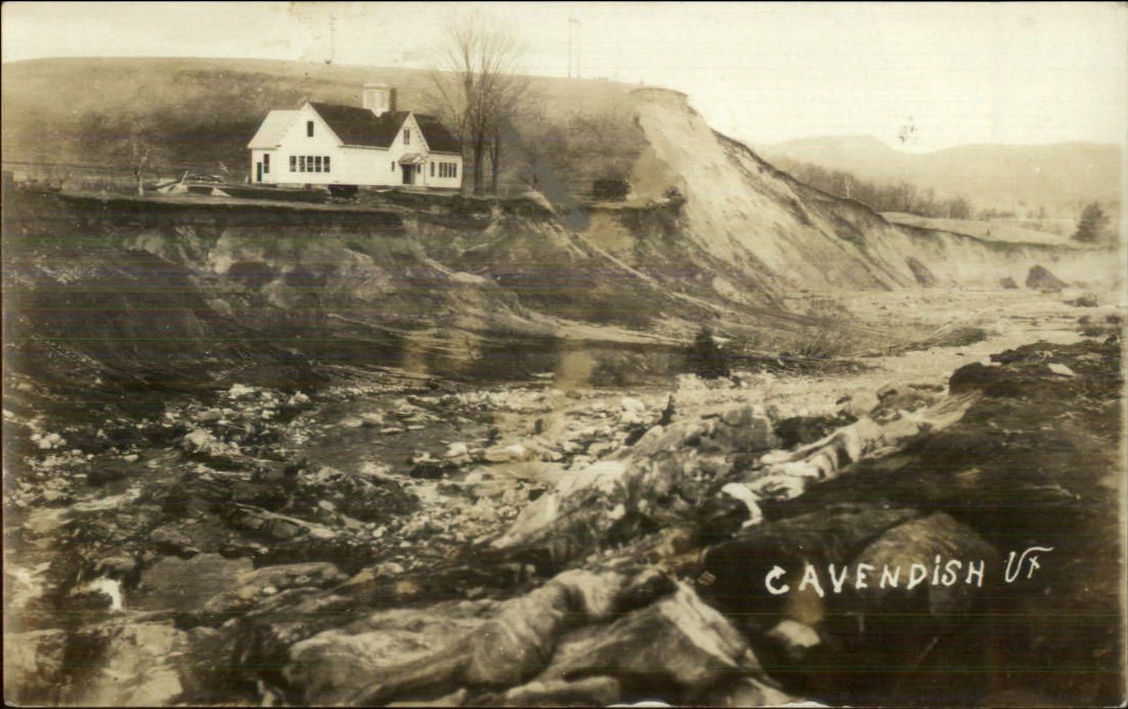 Cavendish VT 1927 Flood Real Photo Postcard #6 | eBay