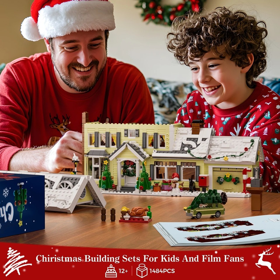 Christmas Holiday House Building Set Christmas Holiday Snow Village ...