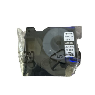 1 Pk/Pack 45013 Black on White Label Tape Cartridge 12mmx7m For DYMO D1 ...