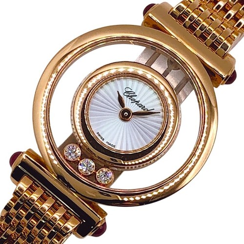 Chopard Happy Diamond White Shell 204780-5401 K18PG watch women TO183853 | eBay