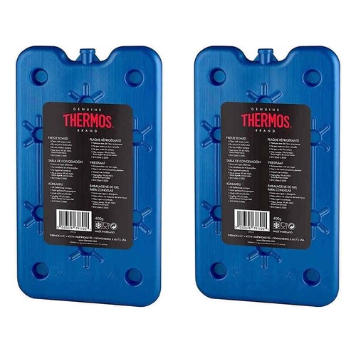 Pack of 2 Thermos 400g 24.5 x 13.5cm Cool Bag Box Ice Block Blocks ...