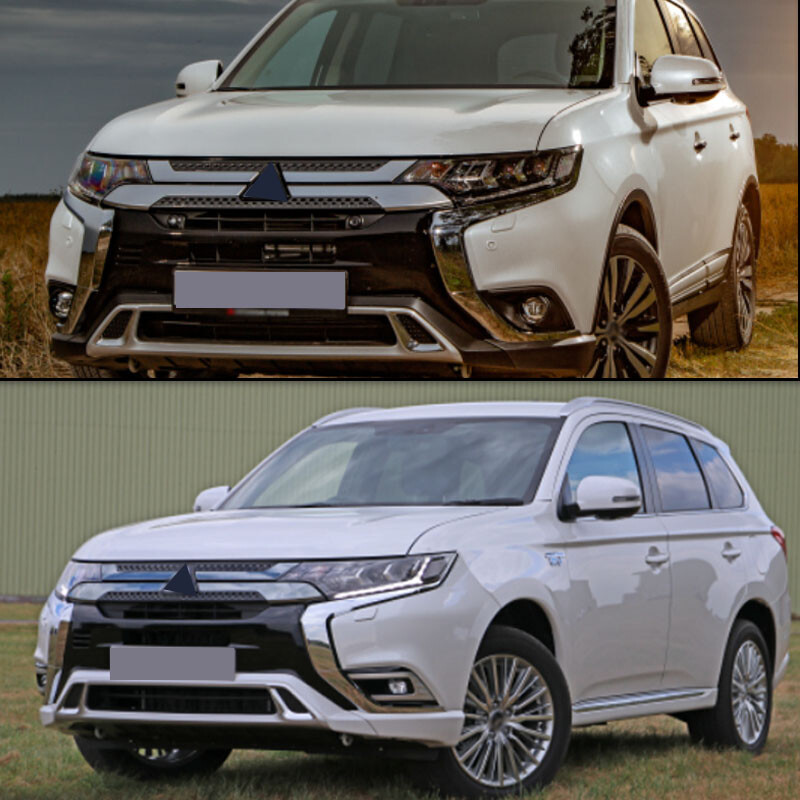 For 2019-2020 Mitsubishi Outlander Front Bumper Upper + Lower Grille ...