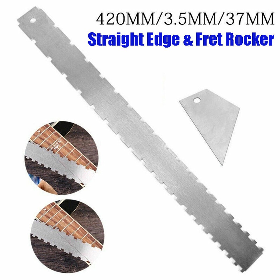 2PC Designed Guitar Neck Notched Straight Edge And Fret Rocker Luthier ...