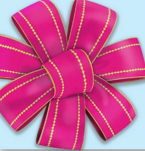 5 yds STITCHED STRIPES WIRE EDGE RIBBON 1 1/2" w (your choice of 3 ...