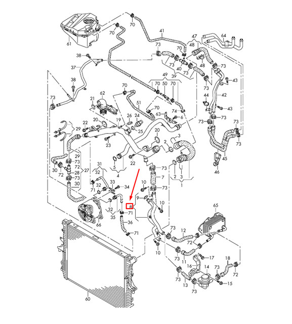 Audi 06E121044AF Genuine OEM Water Pipe for sale online | eBay