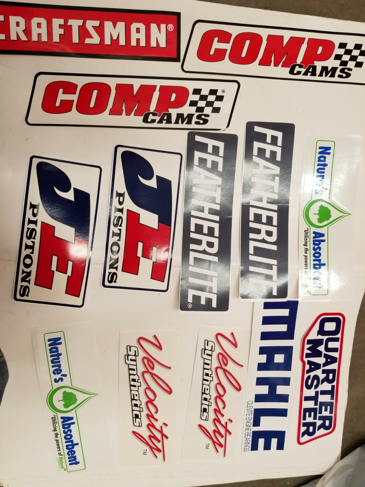 Lot of 39 NASCAR Stickers Decals Holley, Coors, Edelbrock, JE Pistons ...