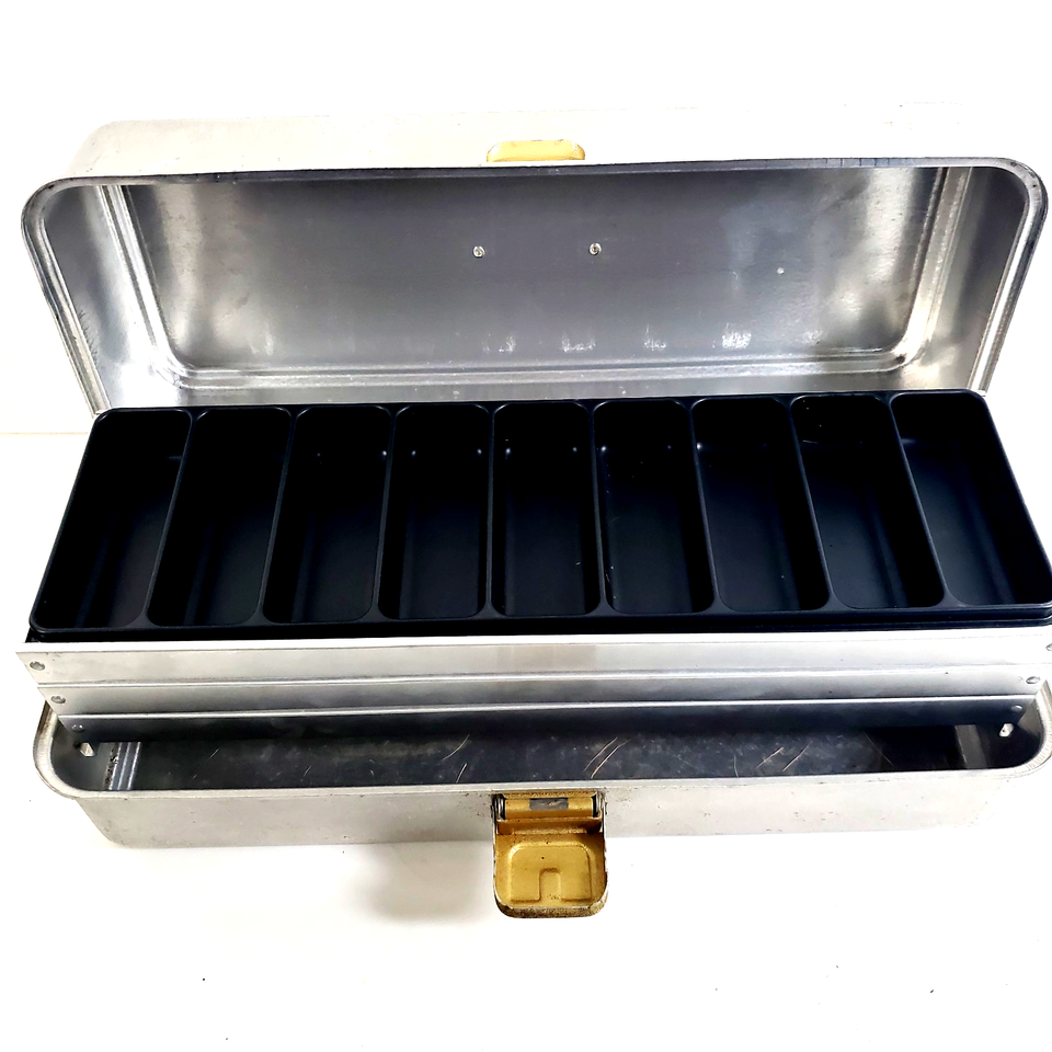 Vintage UMCO Model 175A Aluminum Triple Tier Tackle Box Kit Tray ...