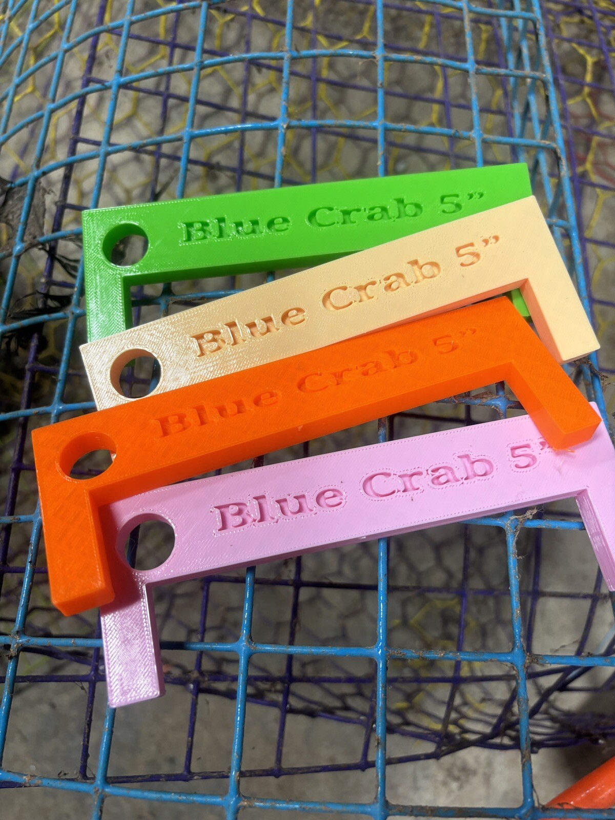 5 - 6 Inch Floating Blue Crab Gauge Measure Caliper Tool Cull In Random ...