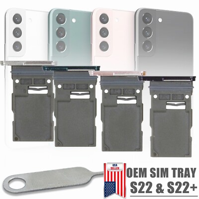 1-2X OEM Sim Card Tray Holder Slot Replacement For Samsung Galaxy S22 ...