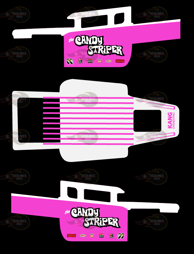 1/64 Bone Shaker "Candy Striper" CUSTOM Decal SCR-1042 | eBay