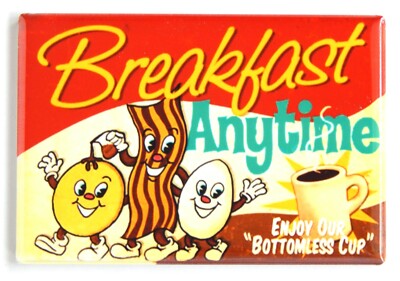 Bacon, Eggs, and Coffee FRIDGE MAGNET breakfast sign | eBay