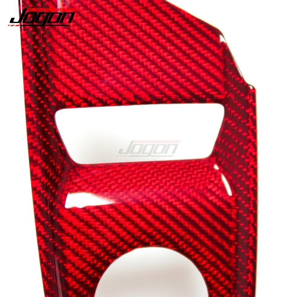 Red Carbon Gear Shift Base Cover Trim For Corvette C8 Coupe Sports HTC ...