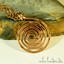 Pure Copper Wire Wrapped Unisex Spiral Pendant Artisan Hammered ...