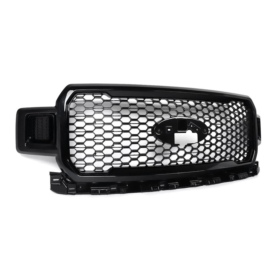 Shadow Black For Ford F-150 F150 2018 2019 2020 Front Upper Grille Mesh ...