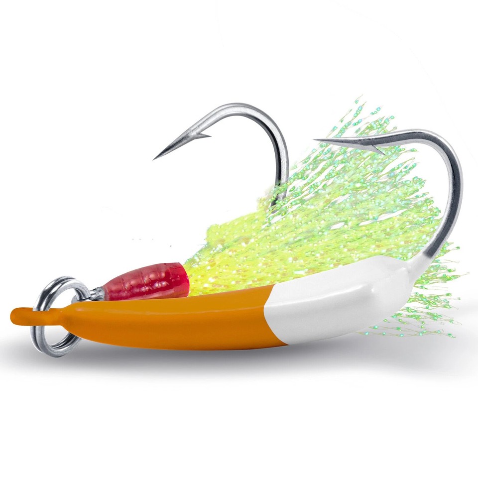 5pcs 7g-14g Pompano Fishing Jig Head With Flash Teaserhooks Surf ...