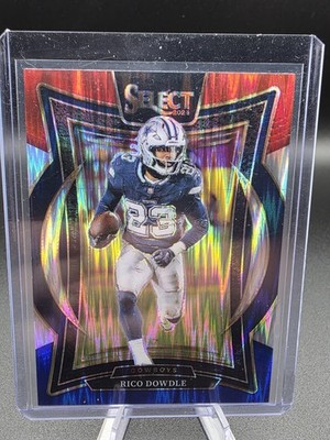 2024 Panini Select - Concourse Rico Dowdle #90 Red & Blue Shock Prizm ...