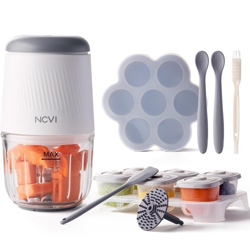 Puree Baby Food Processor Glass Set, Mini Infant Food Maker Blender ...