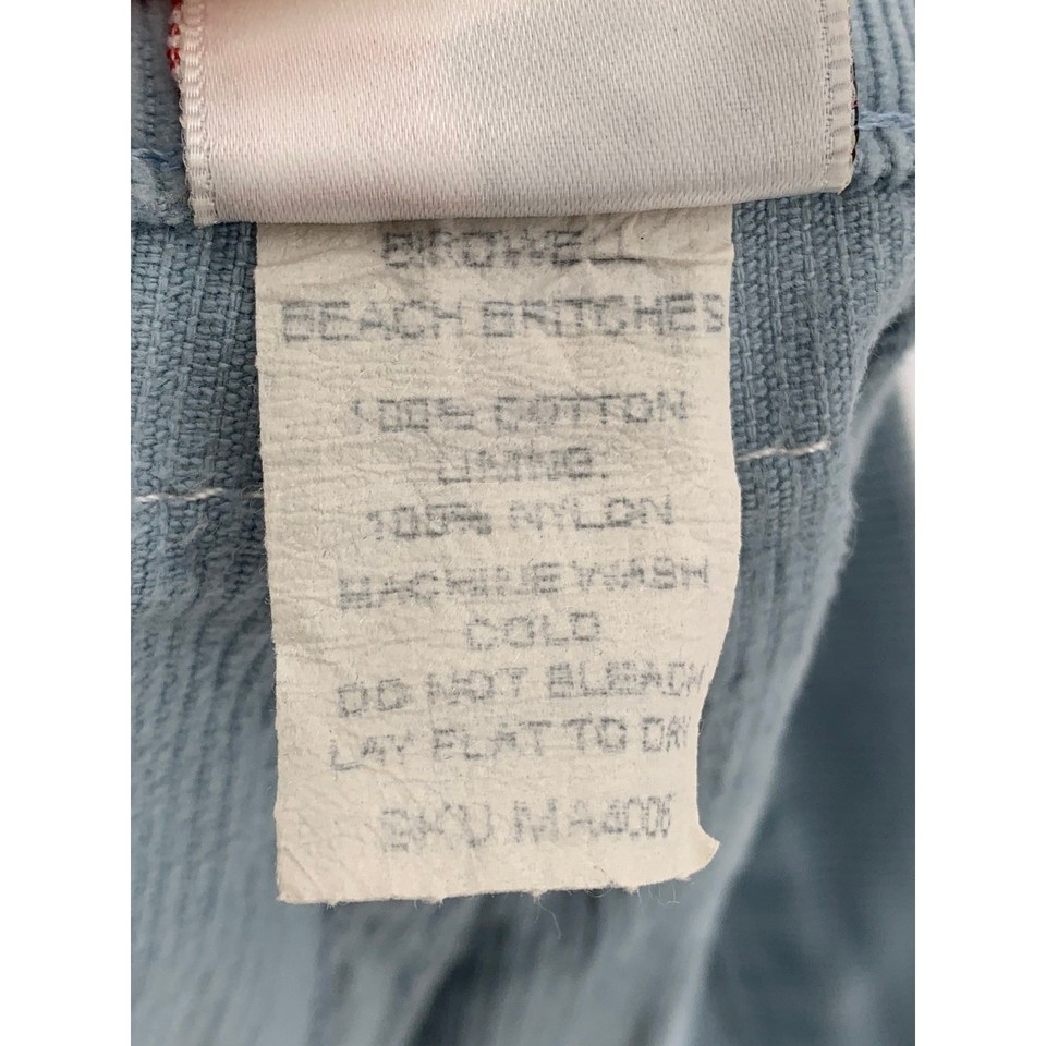 BIRCHWELL BEACH BRITCHES Men's Light Blue Classic Corduroy Shorts SZ 34 ...