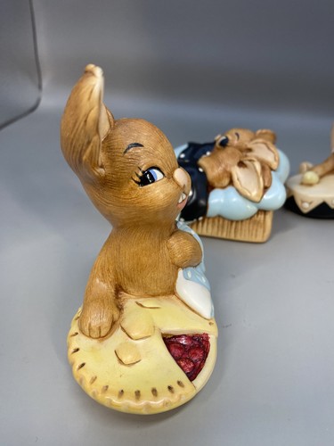 Lot of 3 Pendelfin Bunny Figures Bongo, Pie Face & Twins | eBay