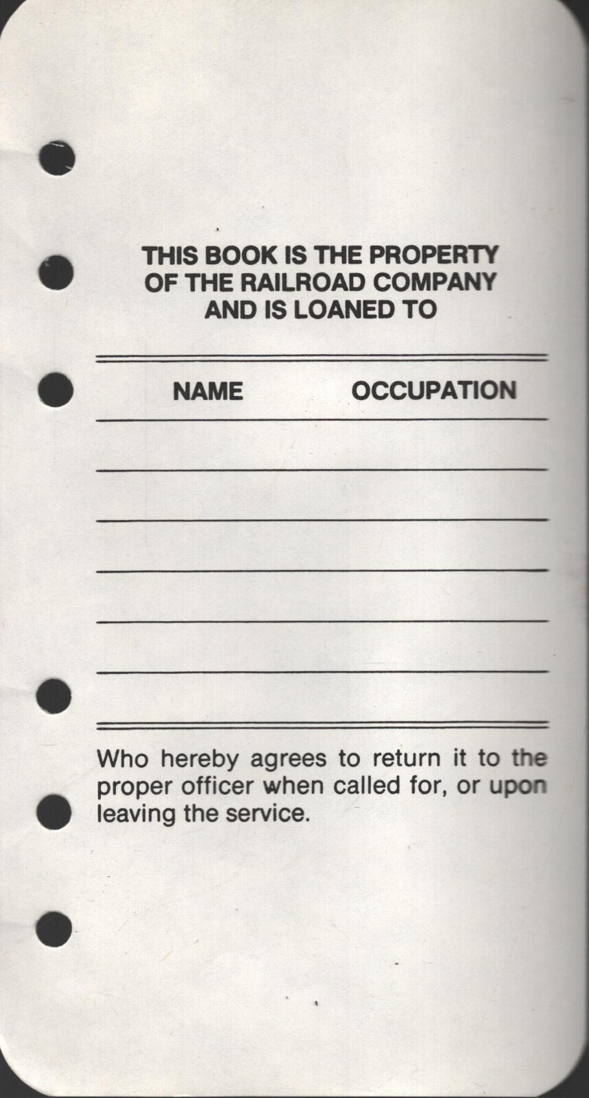 Union Pacific Railroad System - General Code of Operating Rules - 1986 ...