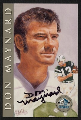Don Maynard Autograph Football Card (1998 HOF Series) New York Jets | eBay