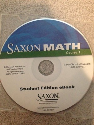 Saxon Math Student Edition Ebook Course 1 CD 9781591417897| eBay