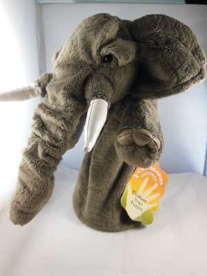 Elephant Puppet with Ring to Move Trunk Folkmanis 20" Mint With Creased ...