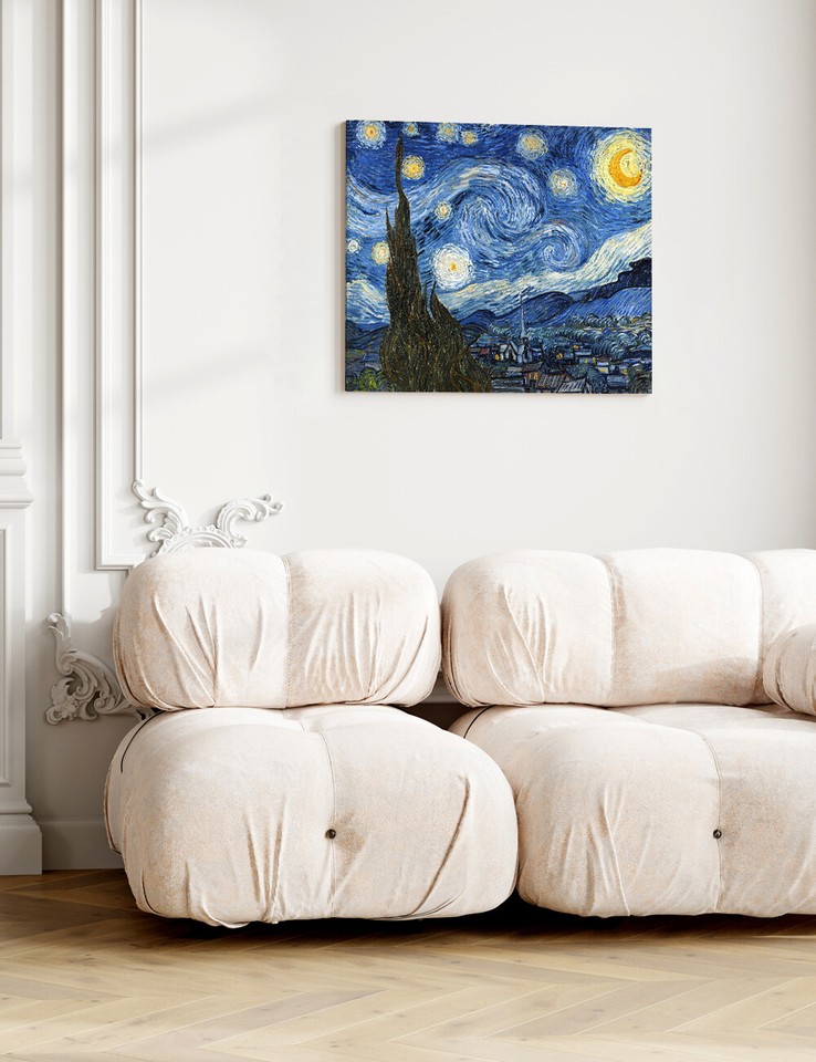 Starry Night by Vincent van Gogh Art Reproduction Giclee Print Canvas ...