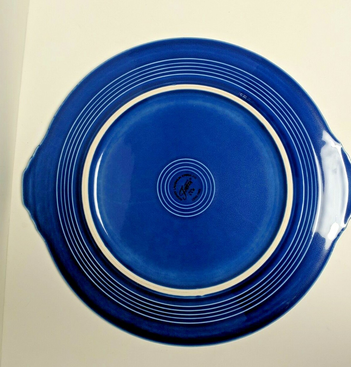 FIESTA SAPPHIRE CAKE PLATE w/Factory Box: New Original Stock FREE ...