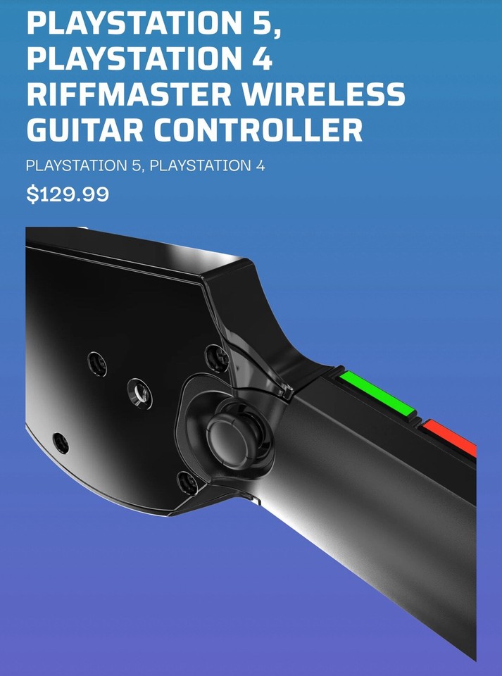 PDP RIFFMASTER WIRELESS GUITAR CONTROLLER - PS4/PS5/PC | eBay
