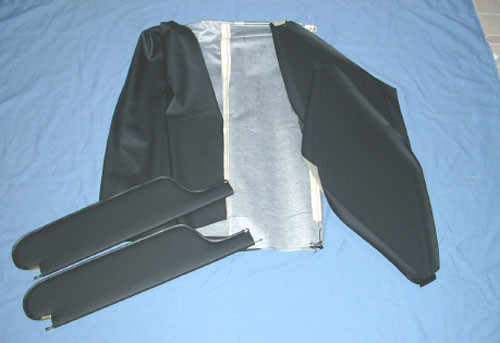 64-65 gto new sun visors & headliner black perforated | eBay