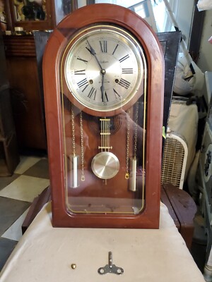 Waltham 31 Day Chime Large Wall Clock Vintage Casket Style | eBay