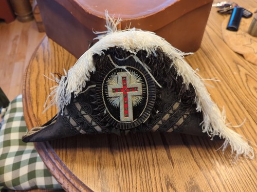 Masonic KT Knights Templar Hat Ostrich Feathers Will, N, Volger Winston ...