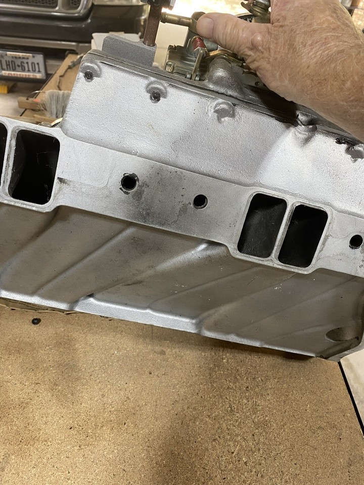 Edelbrock Dual Quad Manifold And Carbs For Small Block Chevy SBC ...