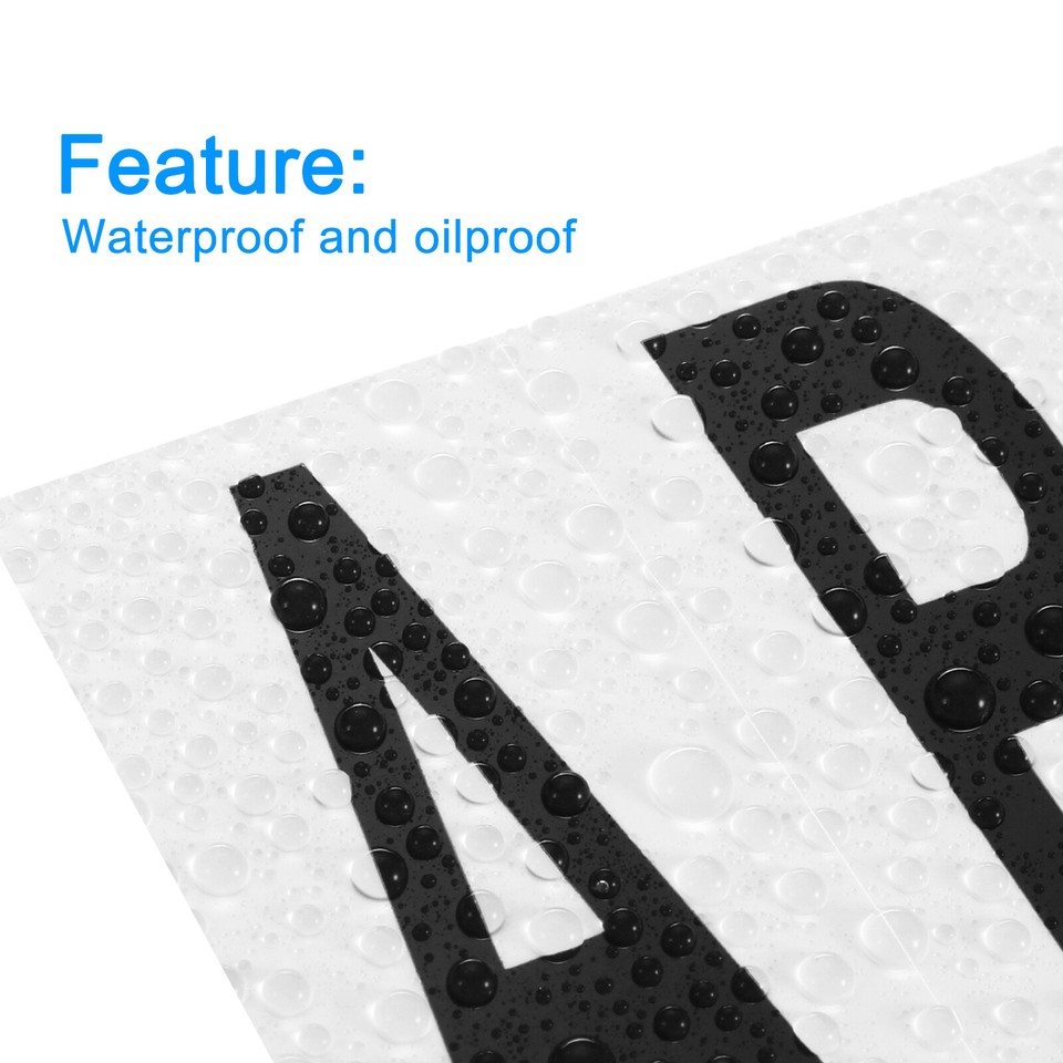 10 Sheets Small Mailbox Numbers and Letters for Decals, Black in White ...