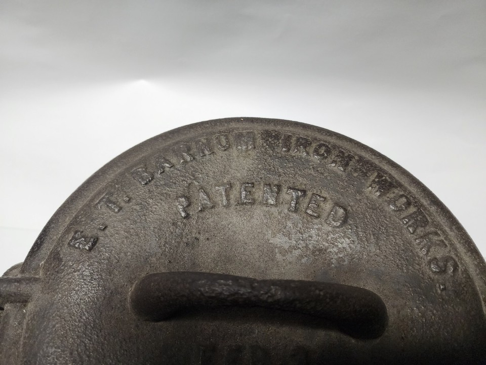 Antique Feb 3 1880' ET Barnum Cast Iron Bucket Pail Jail Cell Chamber ...