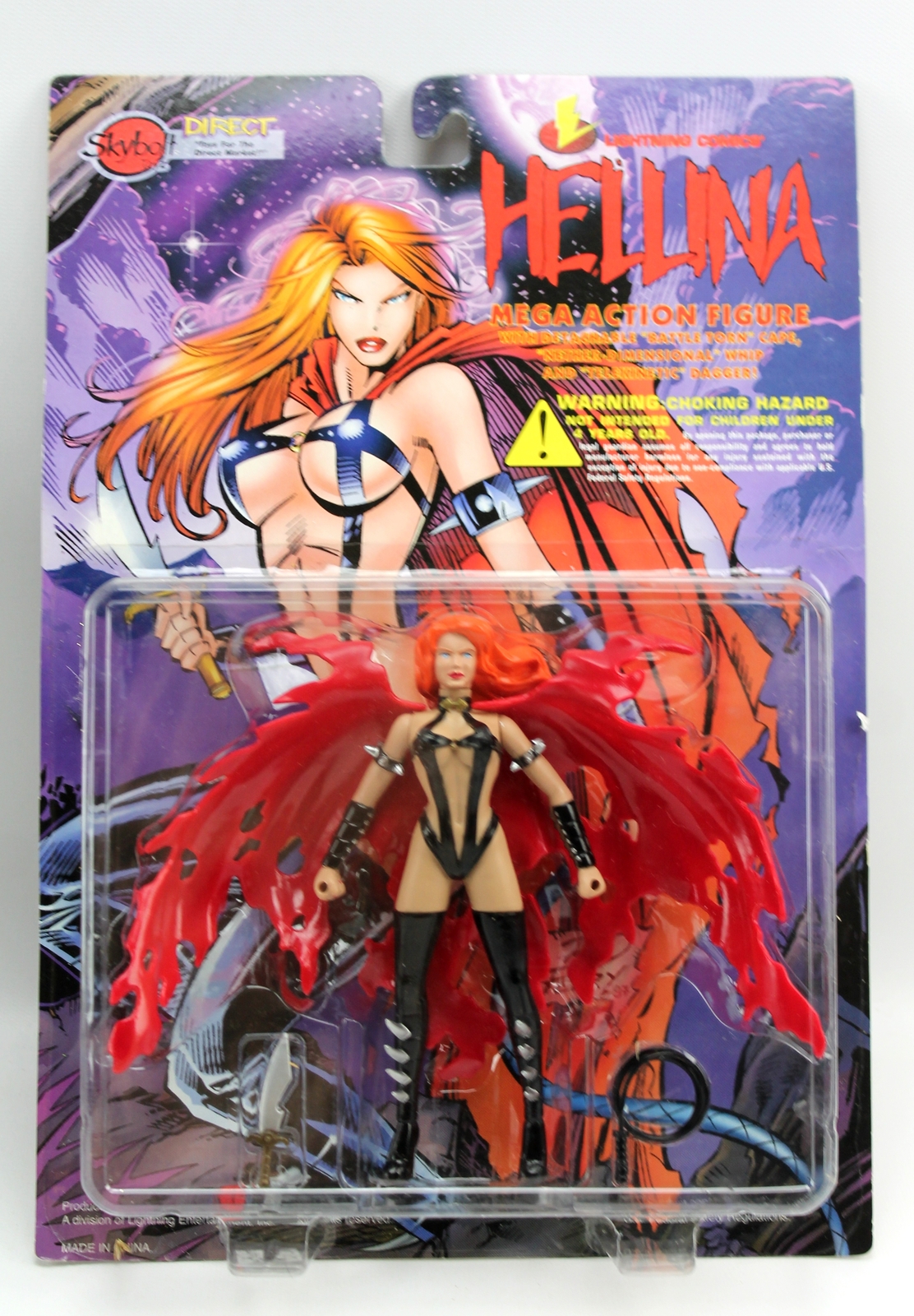 Lightning Comics HELLINA Battle Torn Cape 6" Mega Action Figure 1998 Skybolt | eBay