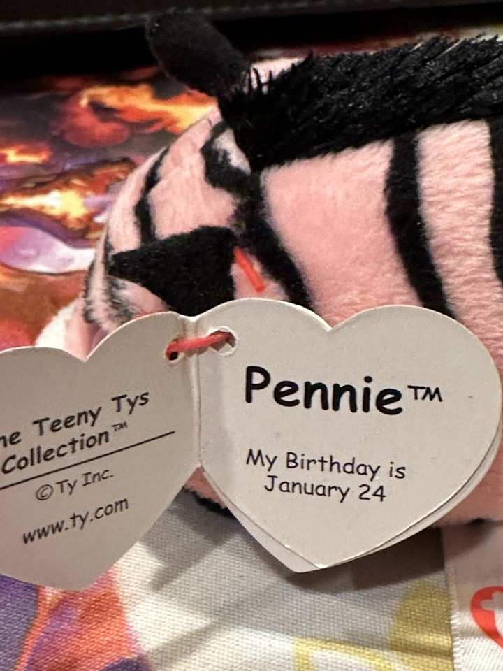 TY Beanie Boos - Teeny Tys Stackable Plush - PENNIE the Zebra (4 inch ...