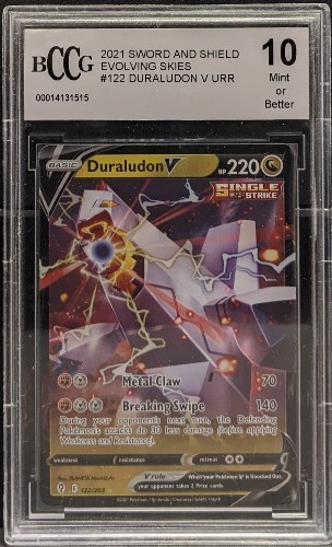 2021 Pokemon SWSH Evolving Skies - Duraludon V #122 - BCCG 10 | eBay