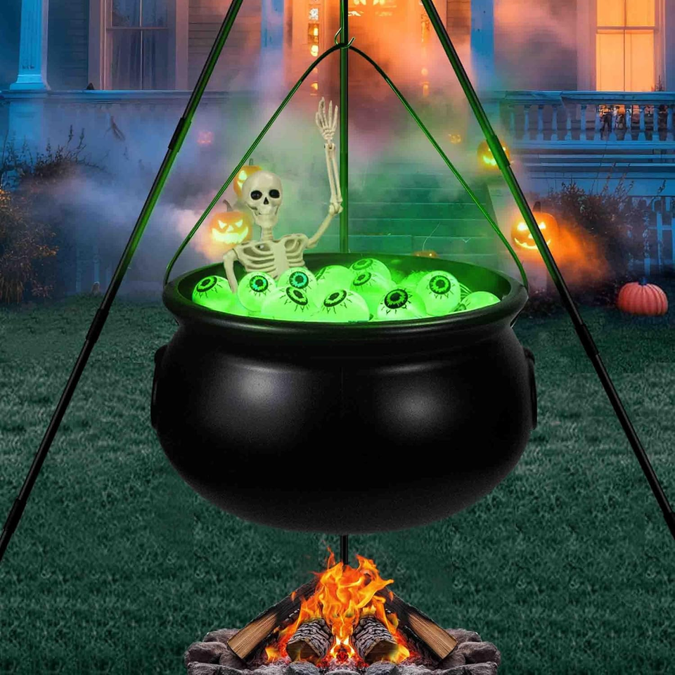 Halloween Outdoor Decorations, Witches Cauldron for Yard Decorations ...