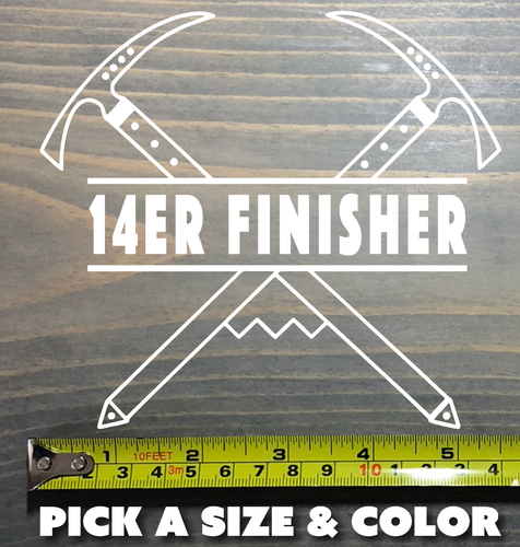 14er Finisher Sticker 5.5" Decal Colorado 14ers Fourteeners Climbing ...