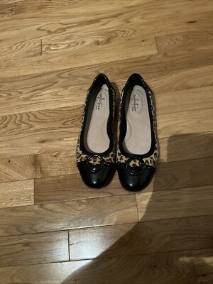 Collection by Clarks Gracelin Wind Leopard Print Flats Shoes Size 7 M ...